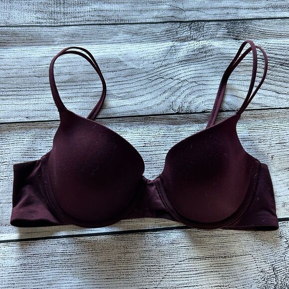 aerie | Intimates & Sleepwear | Aerie Sunnie Demi Maroon Bra Size 36b ...